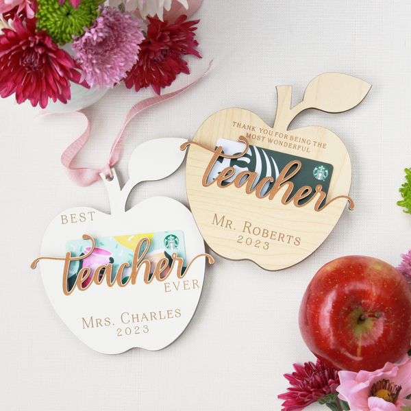 Teacher Appreciation Gift Card Holder - Apple - Pomp & Revel