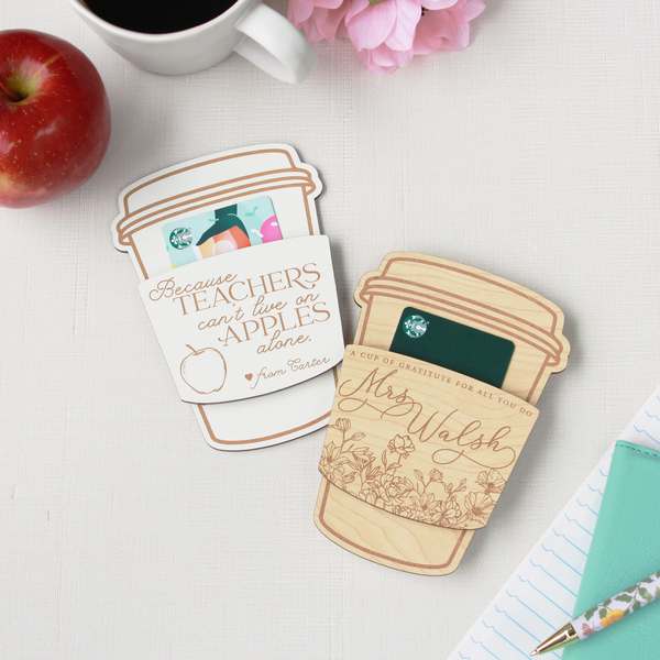 Teacher Appreciation Gift Card Holder - Coffee Cup - Pomp & Revel