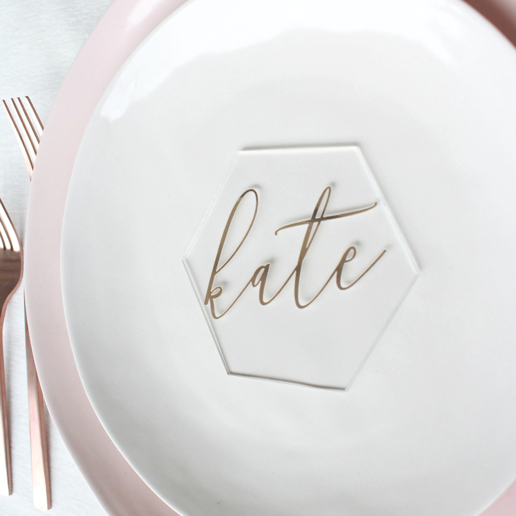 Acrylic with Gold Foil Place Cards - Pomp & Revel