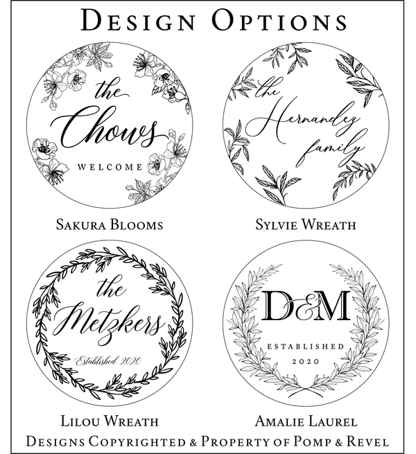 Personalized Family Name Sign - Pomp & Revel