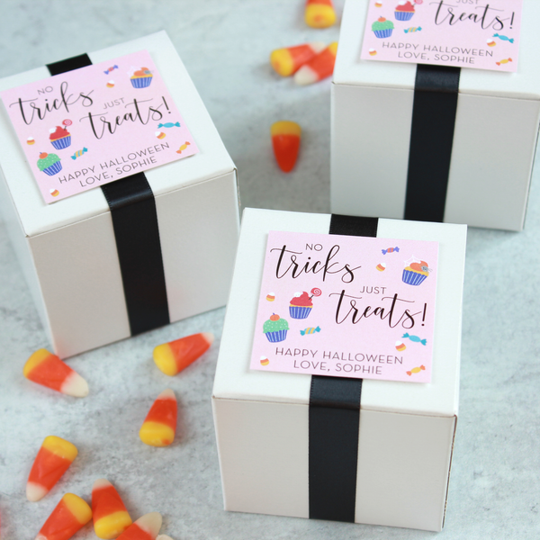 No Tricks, Just Treats - PRINTABLE Halloween Tags - Pomp & Revel