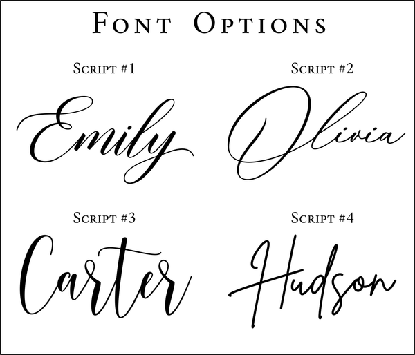 Script Name Stocking Tag - Wood - Pomp & Revel