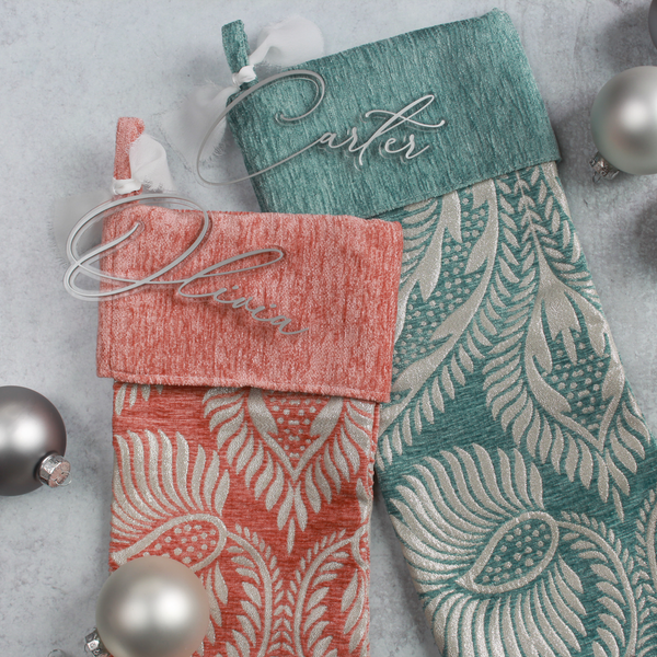 Script Name Stocking Tag - Acrylic - Pomp & Revel