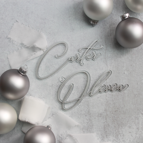 Script Name Stocking Tag - Acrylic - Pomp & Revel