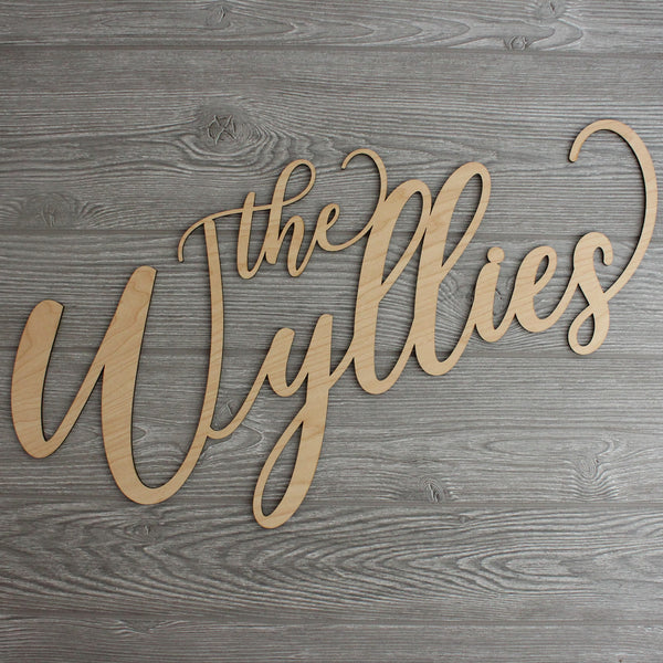 Script Lettering Laser Cut Sign - Pomp & Revel