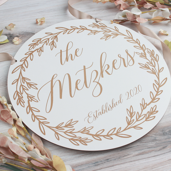 Personalized Family Name Sign - Pomp & Revel